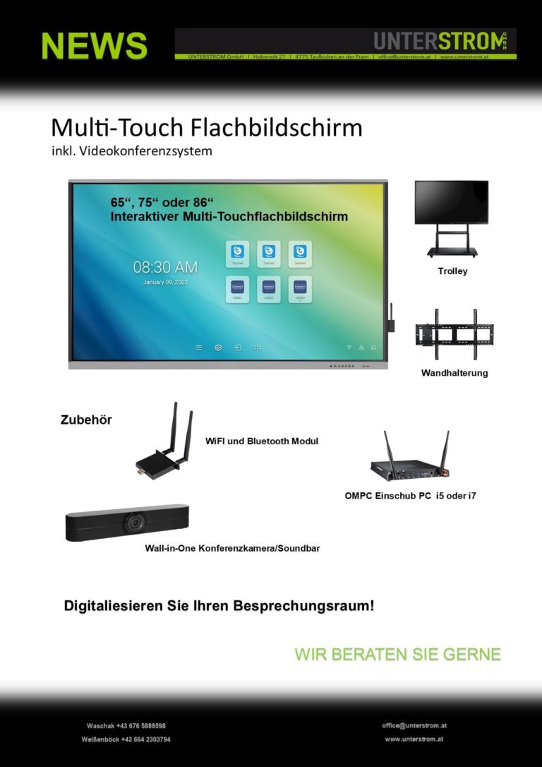Multi-Touch Flachbildschirm | Unterstrom GmbH